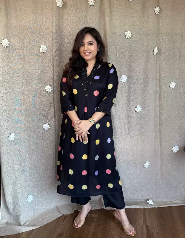 Mala black winter multi polka casual pair