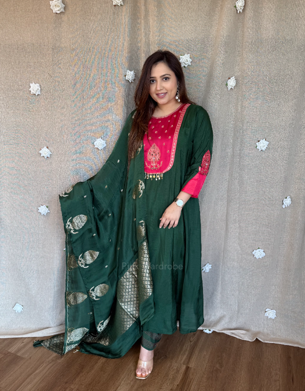 Ruhani Abhi silk Anarkali suit